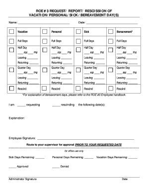 Fillable Online aep roe3 ROE 3 REQUEST REPORT RESCISSION OF ...