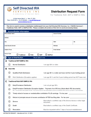 Fillable Online IRA Distribution Request Form - updated 862014 Fax ...