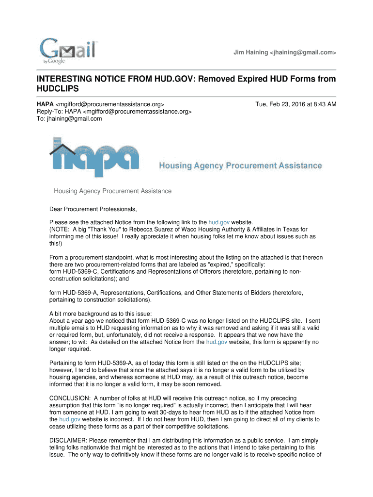 Fillable Online INTERESTING NOTICE FROM HUD Fax Email Print - pdfFiller