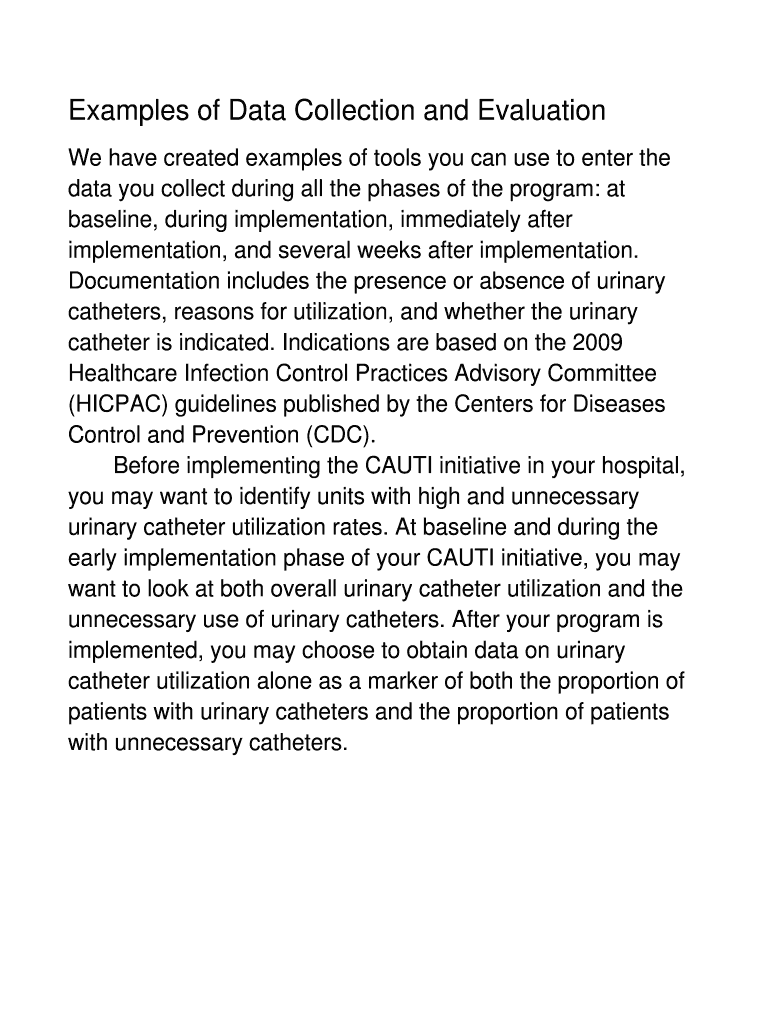 Fillable Online Examples of Data Collection and Evaluation Fax Email ...