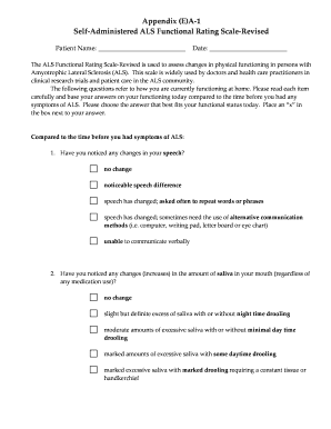 Fillable Online neurology Appendix EA-1 Self-Administered ALS ...