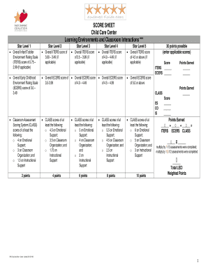Fillable Online SWFL Stars bScore Sheetb - Centers Fax Email Print ...