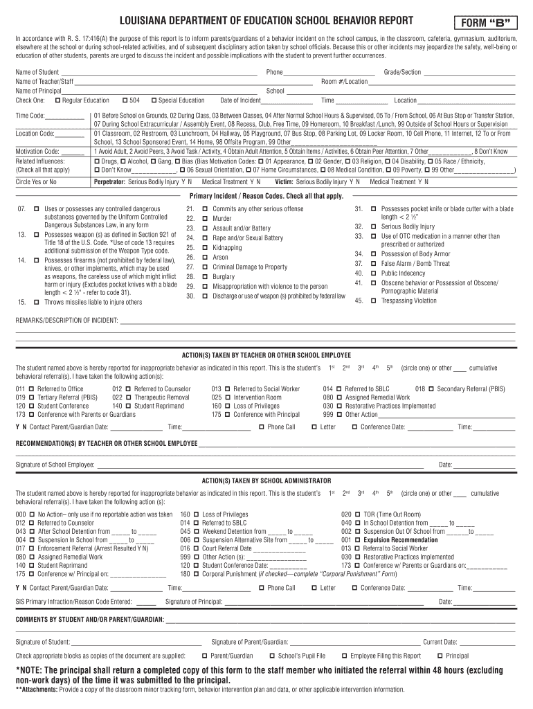 Fillable Online efschools 17416(A) the purpose of this report is to ...