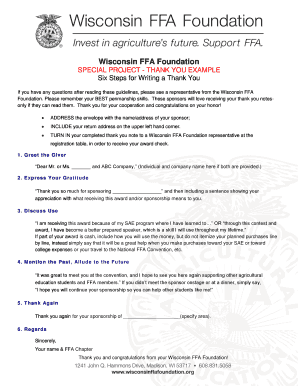 Fillable Online Wisconsin FFA Foundation Fax Email Print - pdfFiller