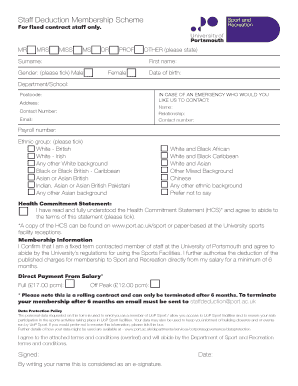 Fillable Online Staff Deduction - Sports Fax Email Print - pdfFiller