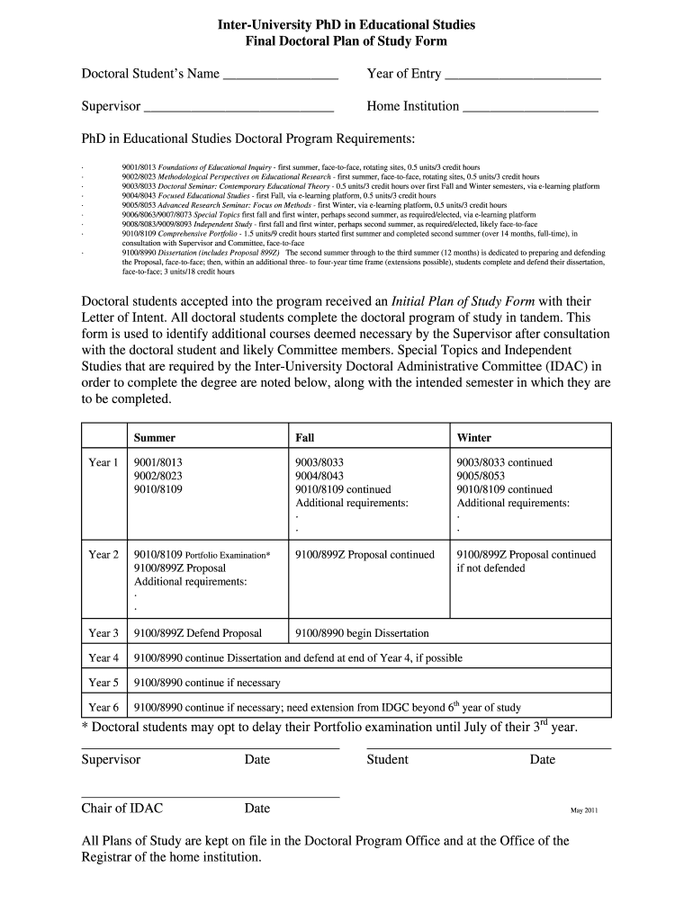 Fillable Online nsphdeducation Final Doctoral Plan of Study bFormb - Nova Scotia Inter ...