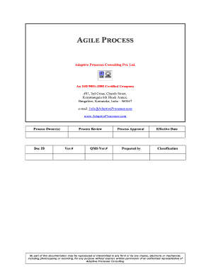 Fillable Online AGILE PROCESS Fax Email Print - pdfFiller