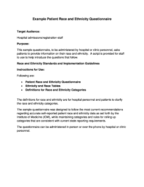 Fillable Online albany Example bPatientb Race and Ethnicity ...