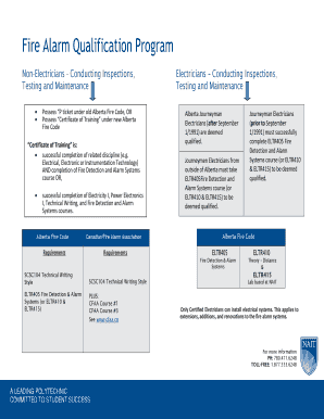 Fillable Online Fire Alarm Qualification Program - A Leading ...
