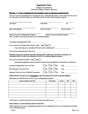 Fillable Online Combined Degree - Applicant updated Aug2014docx Fax Email Print - pdfFiller