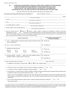 Fillable Online recorder co kern ca 20 EXEMPTION FOR PROPERTY USED BY A ...