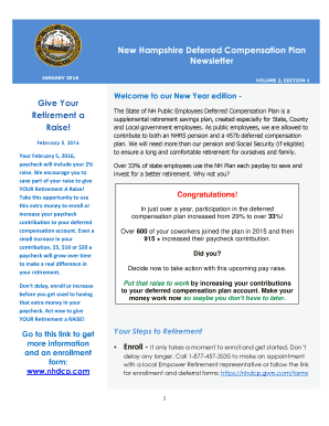 Fillable Online New Hampshire Deferred Compensation Plan Fax Email ...