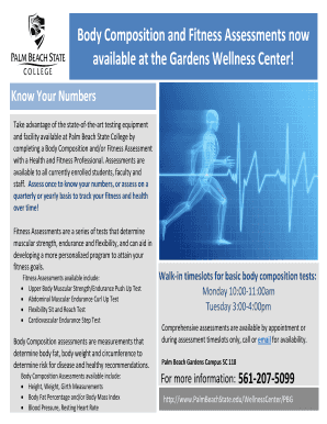 Fillable Online Body Composition and Fitness Assessments now Fax Email ...