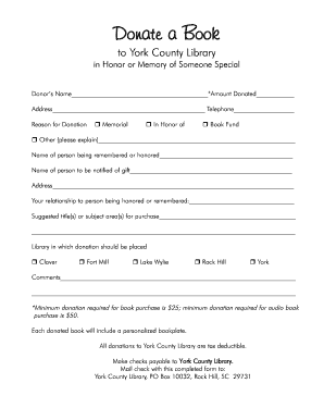 Fillable Online yclibrary donation form.qxp - yclibrary Fax Email Print ...