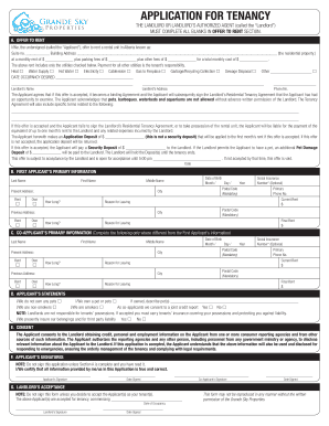 Fillable Online APPLICATION FOR TENANCY - WordPresscom Fax Email Print - pdfFiller