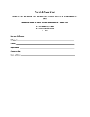 Fillable Online bu BFormb I-9 Cover bSheetb Fax Email Print - pdfFiller