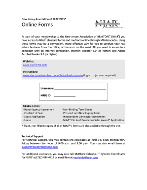 Fillable Online As part of your membership to the New Jersey ...