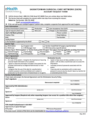 Fillable Online Saskatchewan Surgical Care Network (SSCN) - Account ...