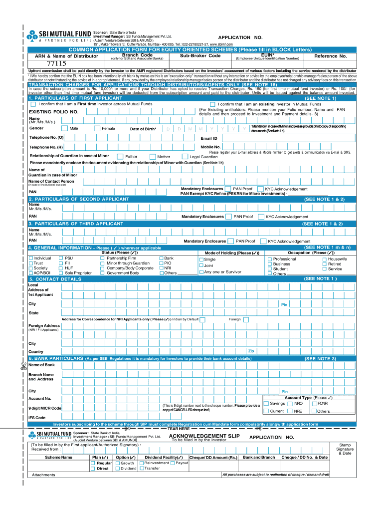 Fillable Online Sponsor State Bank of India - jaijawanindiacom Fax ...