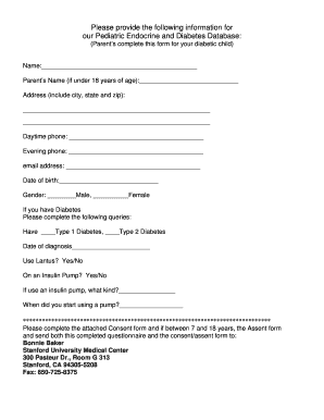 Fillable Online med stanford Patient List Research Consent bFormb ...