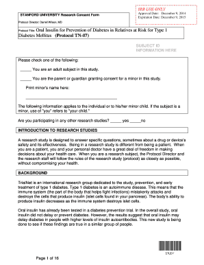 Fillable Online med stanford Consent bFormb - Stanford University School of Medicine - med ...