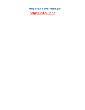 Fillable Online Army Leave Form - Pdfsdocumentscom Fax Email Print ...