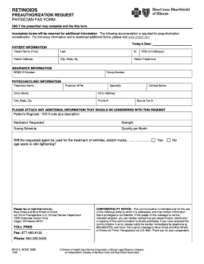 Fillable Online Physician Fax Form - Health Insurance Illinois Fax ...