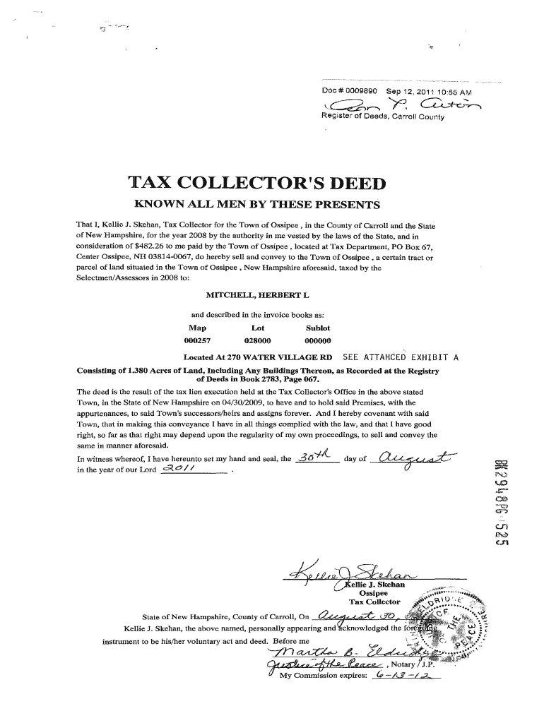 Fillable Online TAX COLLECTORS DEED Fax Email Print - pdfFiller