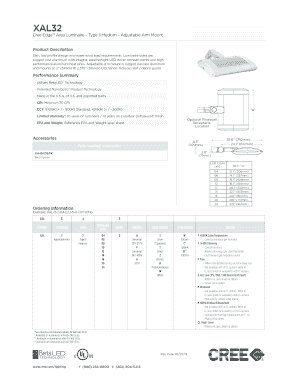 Fillable Online Cree Edge Area Square Luminaire Spec Sheet Adjustable ...