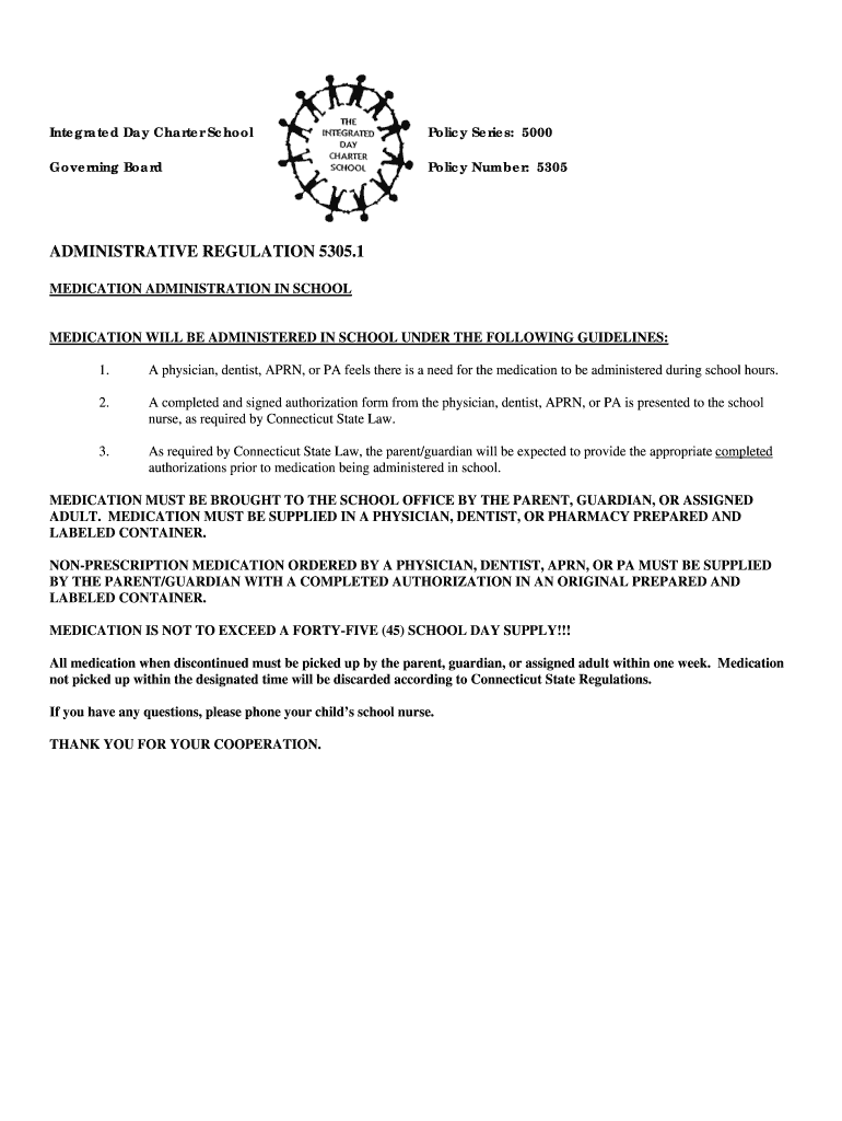 Fillable Online ADMINISTRATIVE REGULATION 5305 - SharpSchool Fax Email ...