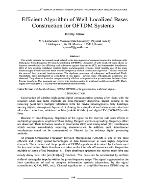 Fillable Online fruct Efficient Algorithm of Well-Localized Bases Construction - fruct Fax Email ...