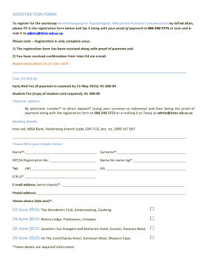 Fillable Online inter-ed co Registration Form for E-mail 2015 final ...