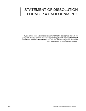 Fillable Online gradopedagogia Statement Of Dissolution Form Gp 4 ...