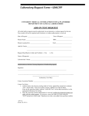Fillable Online d2xk4h2me8pjt2 cloudfront Laboratory Request Form-UMCPP ...
