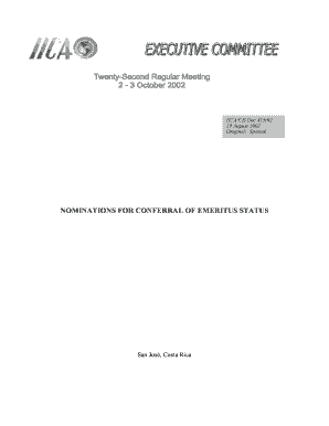 Fillable Online legacy iica NOMINATIONS FOR CONFERRAL OF EMERITUS ...