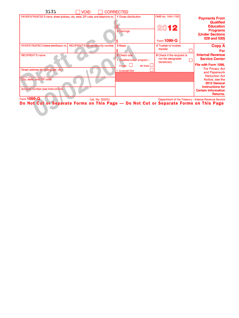 Fillable Online 3131 VOID CORRECTED PAYERS/TRUSTEE 'S name, street address, city, state, ZIP ...