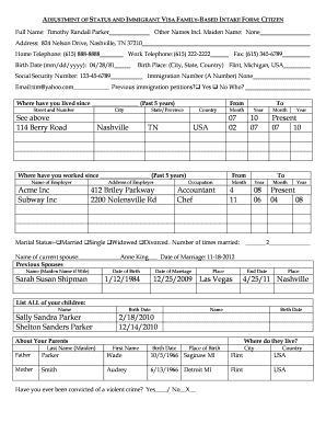 Fillable Online AOS intake form - citizen Fax Email Print - pdfFiller