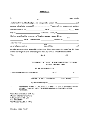 Fillable Online dds ga AFFIDAVIT - ddsgagov - dds ga Fax Email Print ...