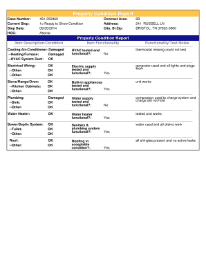 Fillable Online Property Condition Report - 4closuretn Fax Email Print ...