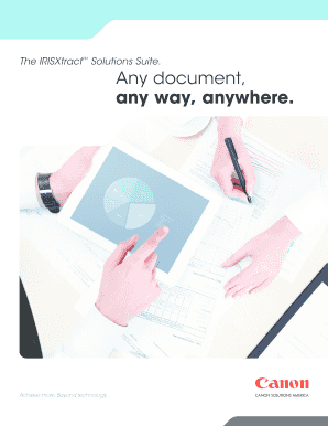Fillable Online The IRISXtract Solutions Suite Fax Email Print - pdfFiller