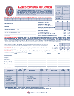 Fillable Online troop180nj Beagle scoutb rank bapplicationb - Troop 180 Fax Email Print - pdfFiller