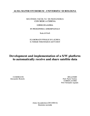 Fillable Online amslaurea unibo ALMA MATER STUDIORUM UNIVERSITA ' DI ...