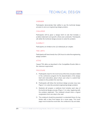 Fillable Online TECHNICAL DESIGN - Technology Student Association Fax ...