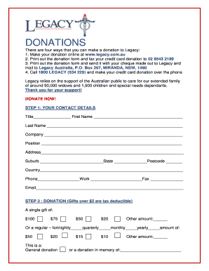 Fillable Online There are four ways that you can make a donation to ...