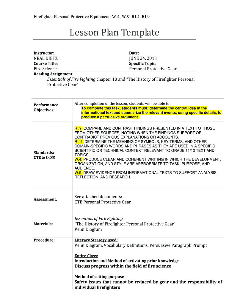 Fillable Online Firefighter Personal Protective Equipment W Fax Email ...