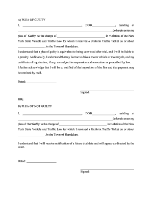 Fillable Online A) PLEA OF GUILTY Fax Email Print - pdfFiller