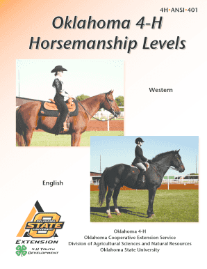 Fillable Online oklahoma4h okstate 4HANSI401 Oklahoma 4-H Horsemanship ...