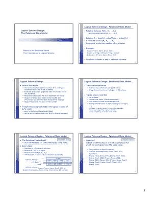 Fillable Online Logical Schema Design: Relational Data Model Fax Email Print - pdfFiller