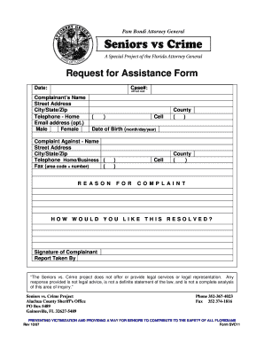 Fillable Online Request for Assistance Form Fax Email Print - pdfFiller