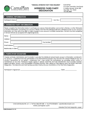 Fillable Online 2 INTERESTED PARTY INFORMATION Fax Email Print - pdfFiller